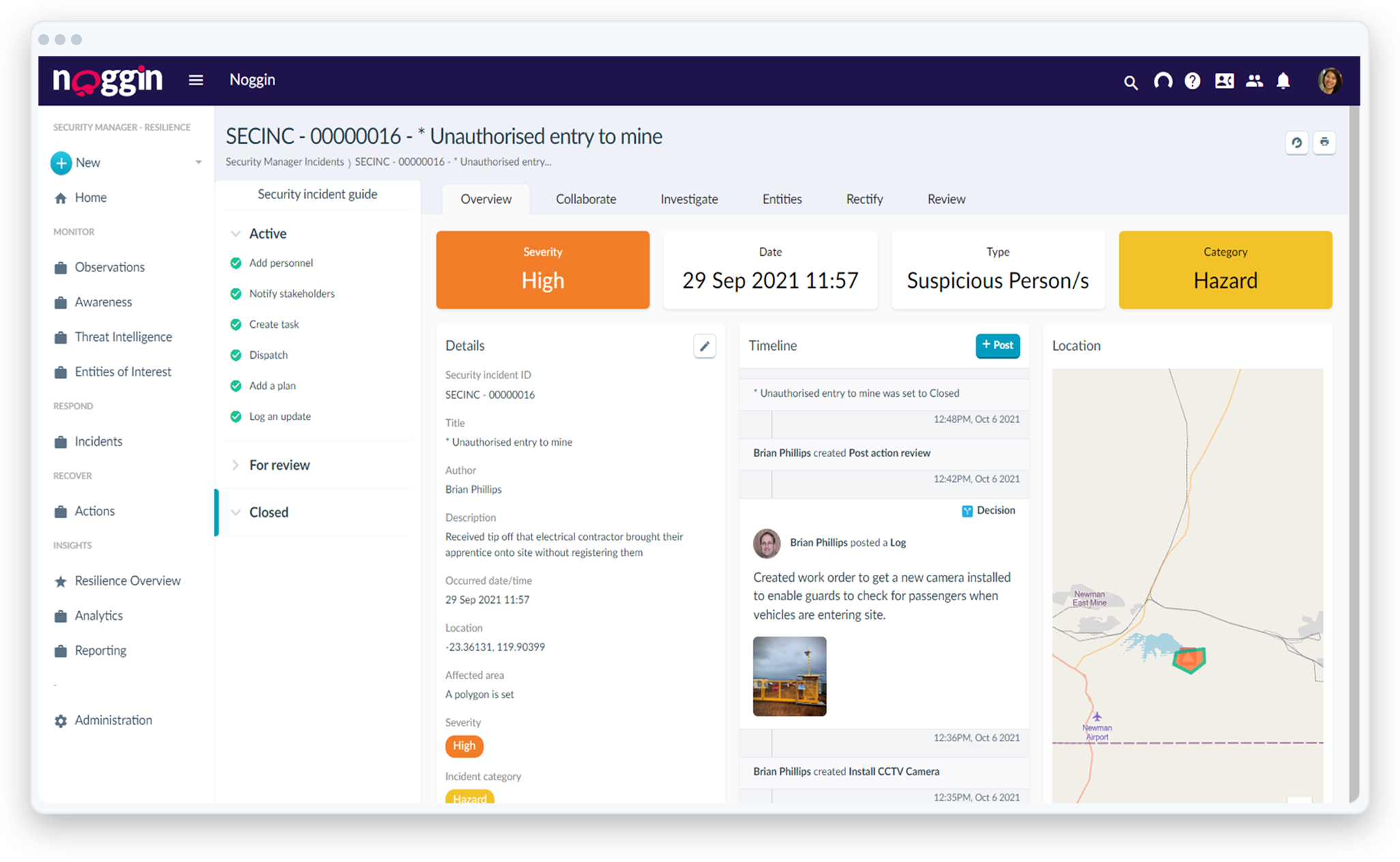 Award-Winning Security Management Software | Noggin Resilience